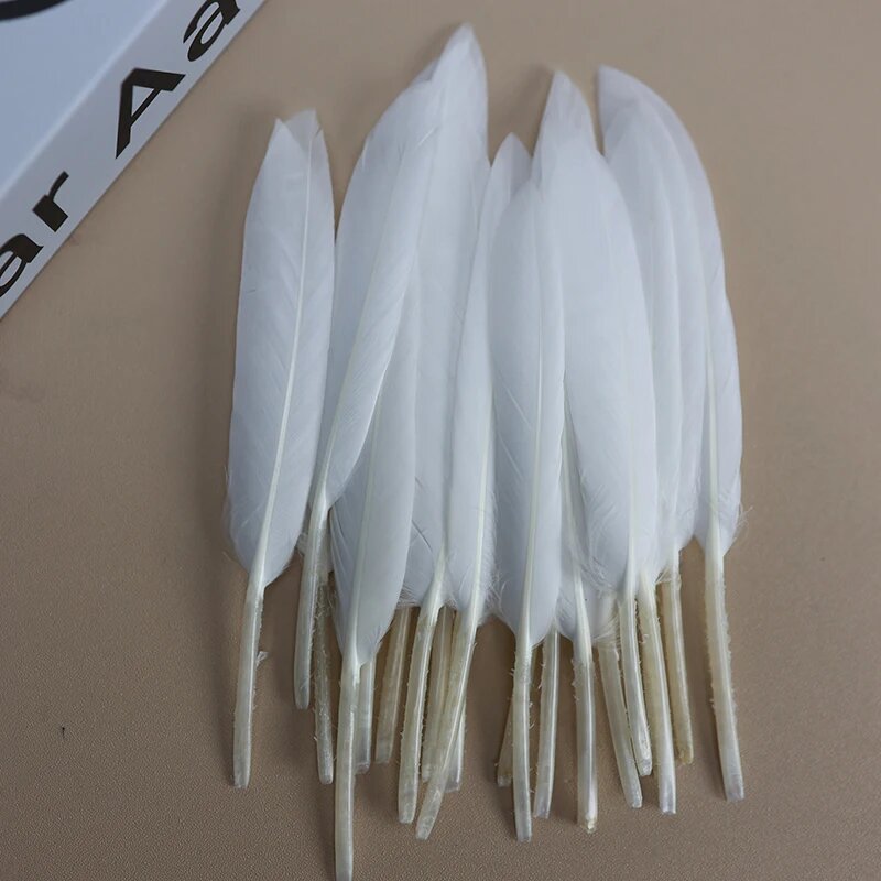 Белые гусиные перья 200шт, No.1 White