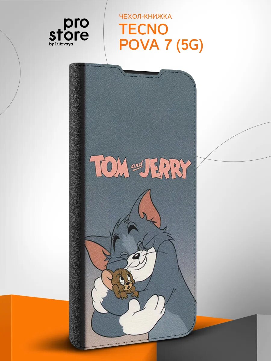 Чехол на Tecno Pova 7 (5G) / Техно Пова 7 (5Г), экокожа, противоударной, с рисунком