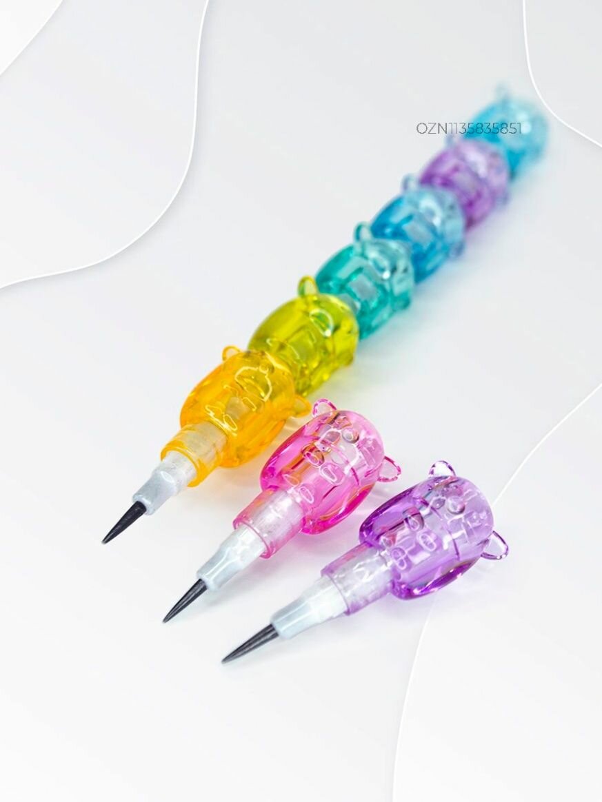 Эксклюзивные сегментные карандаши Хомячки, 2 штуки, комплектуются 32 сменными грифелями в подарок