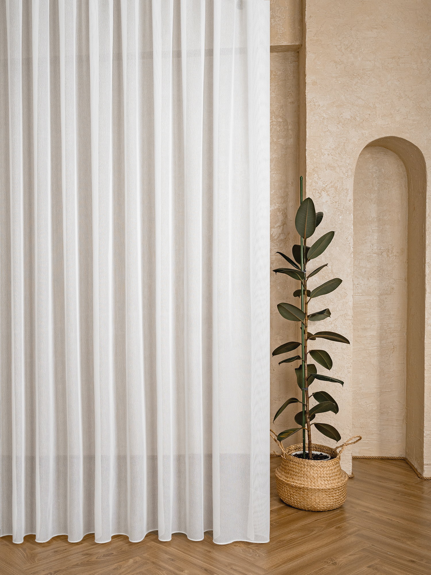 Тюль антикоготь "Катара", Evrika Home, 400х270см, на шторной ленте