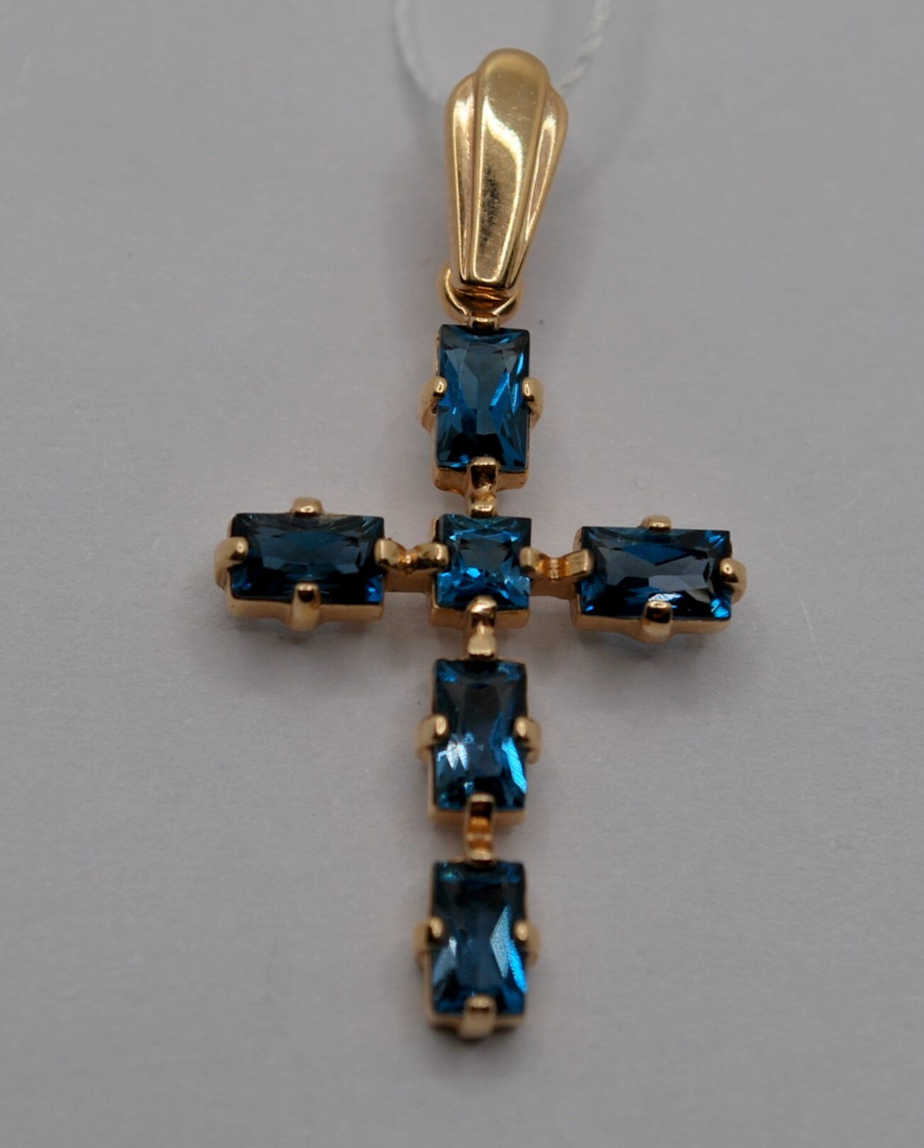 Славянский оберег, подвеска, красное золото, 585 проба, Лондон топаз