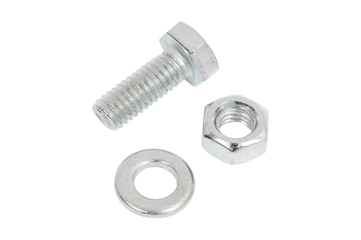 Накрепко Болт с гайкой и шайбами 6х16 мм, крепёжный комплект 6 шт. 108926