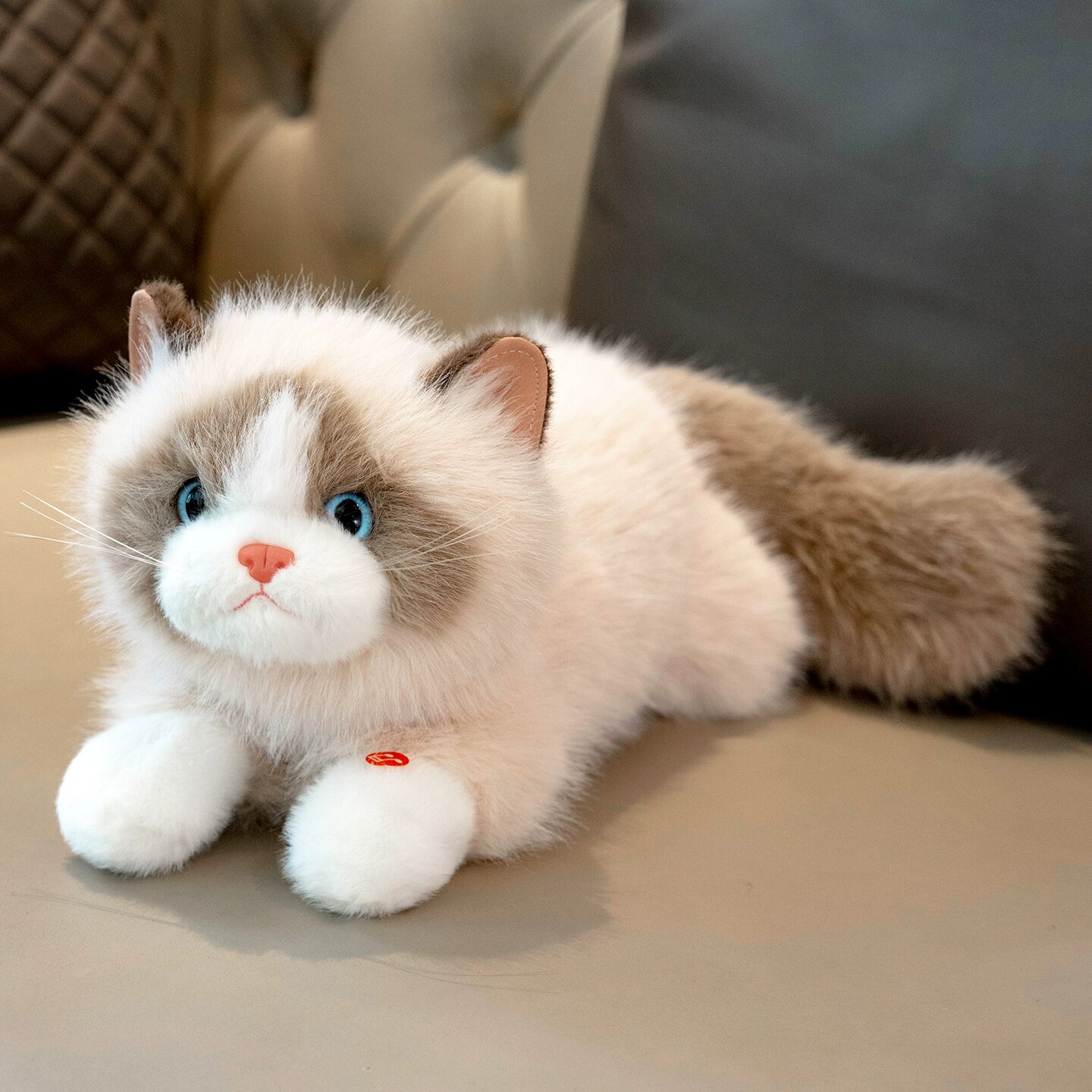 Мягкая игрушка-кошка Рэгдолл, плюшевый котенок для девочек, для сна на кровати, кукла-компаньон для сна, подарок