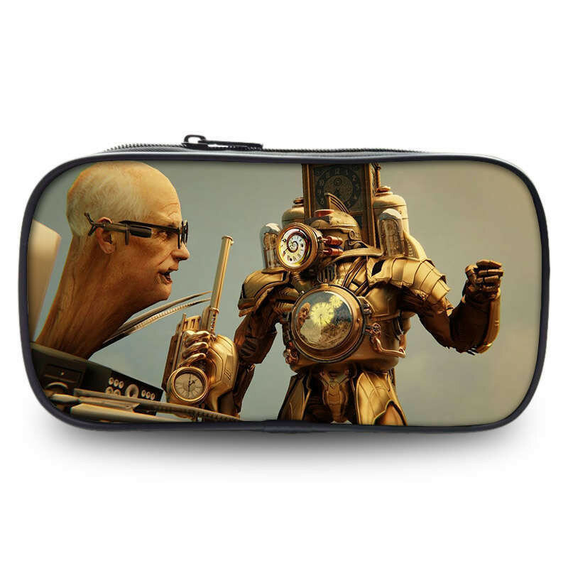 Пенал titan с рисунком туалечного мужчины для творческих студентов стилью
