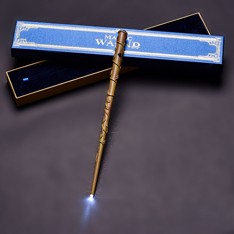 Светящаяся палочка Гарри Поттера, палочка Гермионы, светящаяся магическая палочка Дамблдора, игрушка на Хэллоуин с LED-подсветкой