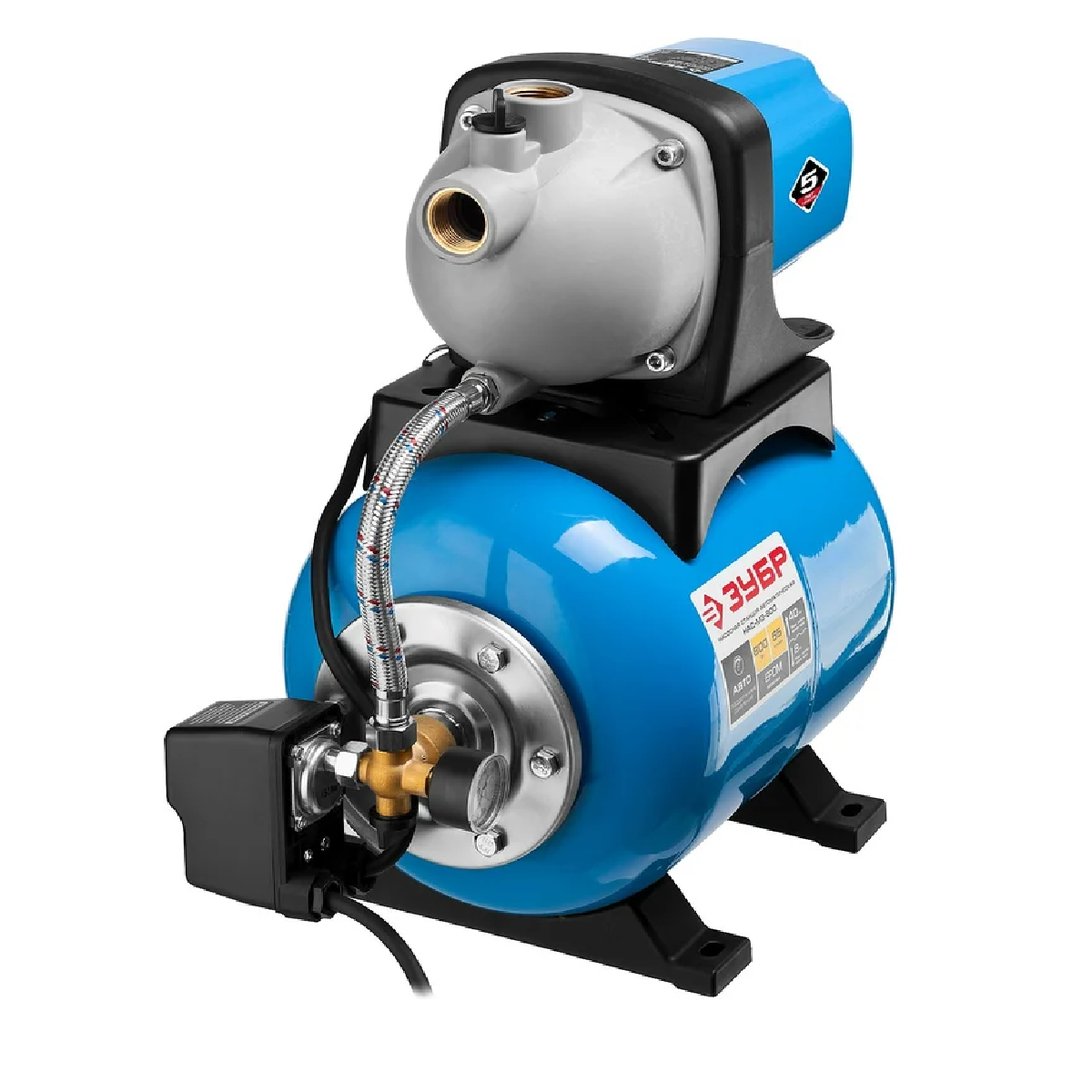 Насосная станция Зубр НАС-М3-800, мощность 800 Вт, 20 л, синий