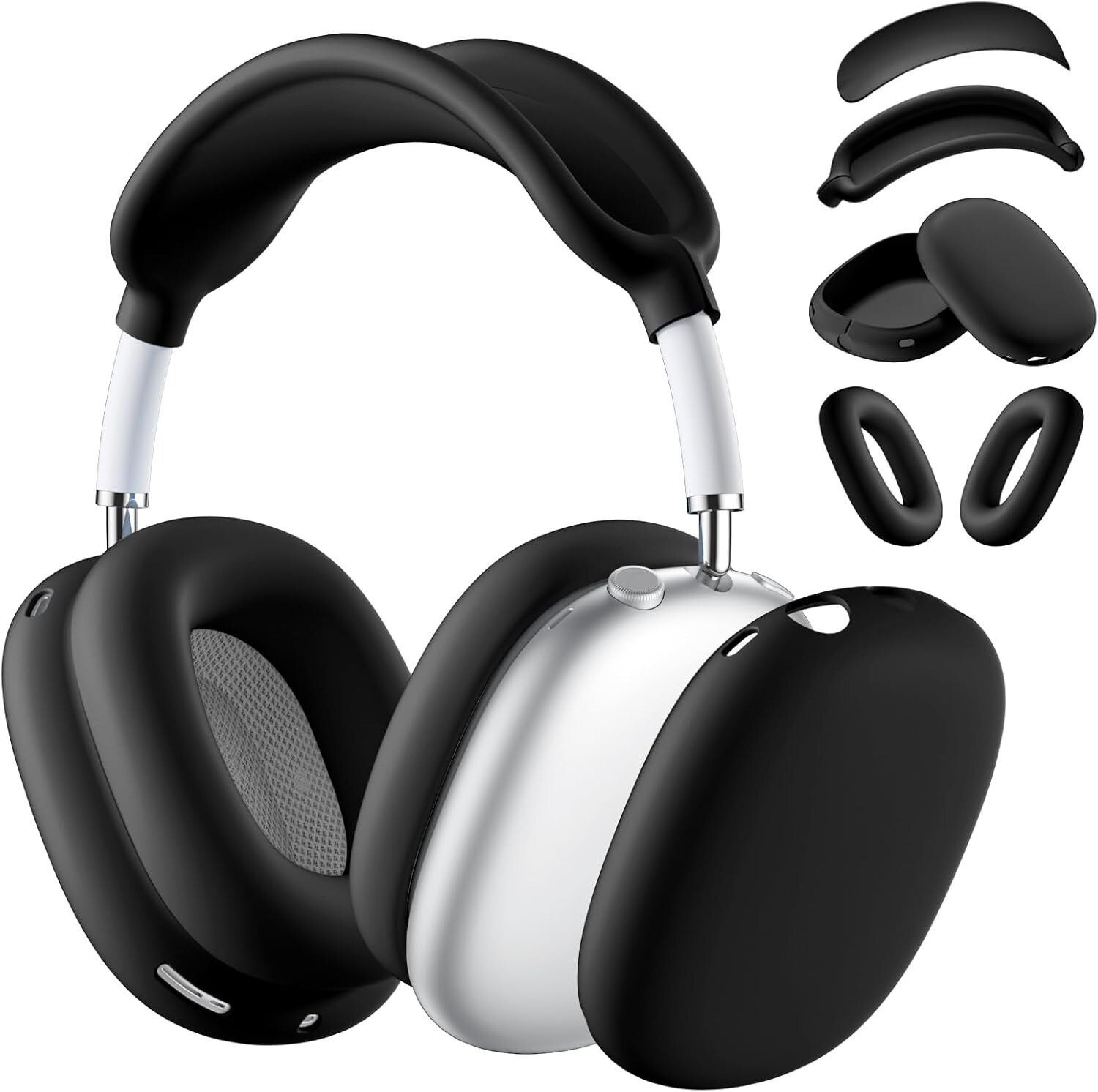 Подходит для чехла для наушников AirPods Max, силиконового чехла для наушников, защитного чехла для Bluetooth-наушников Apple, защитного чехла для наушников с полной посадкой.