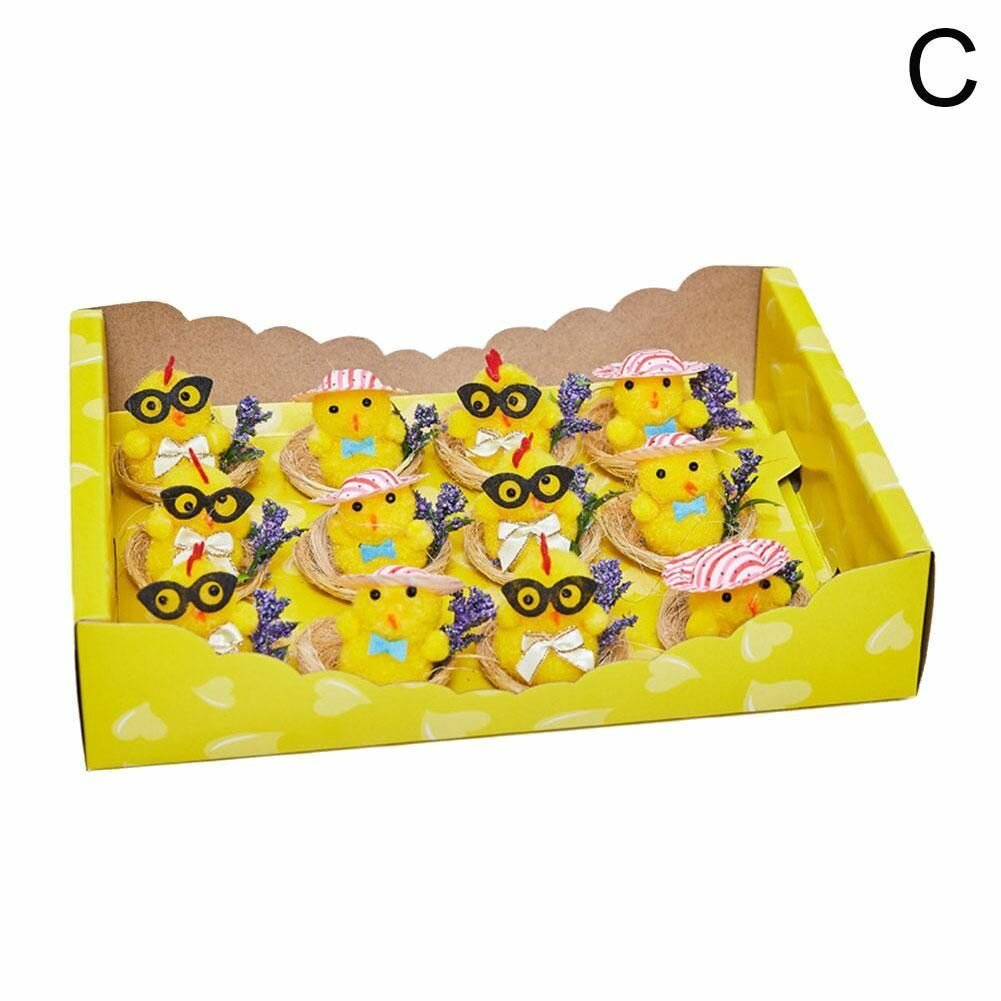 36/12 шт Имитация плюшевой куклы-цыпленка, Пасхальные подарки для детей