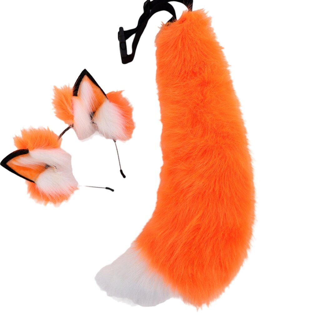 Повязка На Ухо Лисы на Хэллоуин-Оранжево-Белая