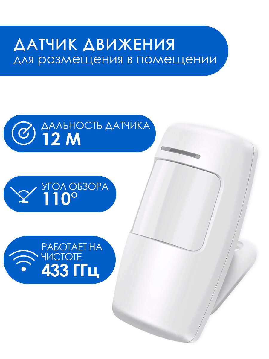 Эксклюзивный детектор движения ИК для GSM охранной системы, настенный корпус белого цвета