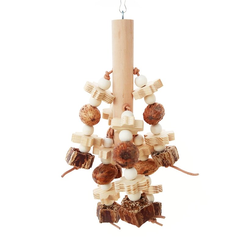 Жевательные Блоки для Попугаев, Игрушки для Укуса в Клетке Из Натурального Дерева, Лучше всего подходят для Зяблика, Волнистого Попугайчика, Попугайчика, Канарейки, Неразлучника