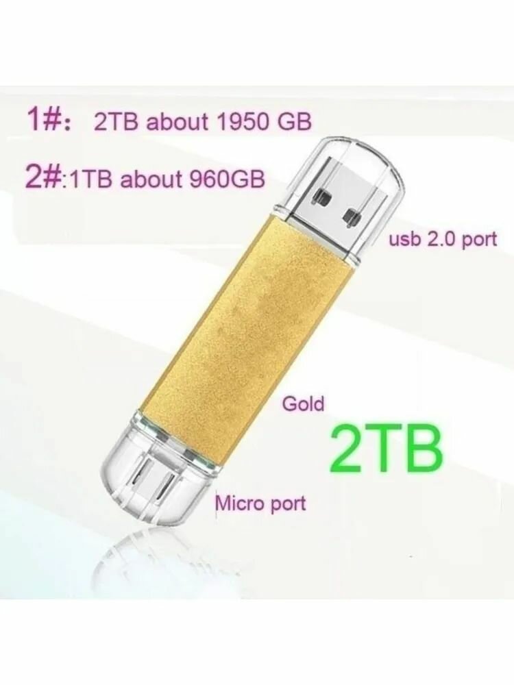 Портативные внешние SSD-накопители (USB 3.2, 2ТБ, компактные для хранения данных)