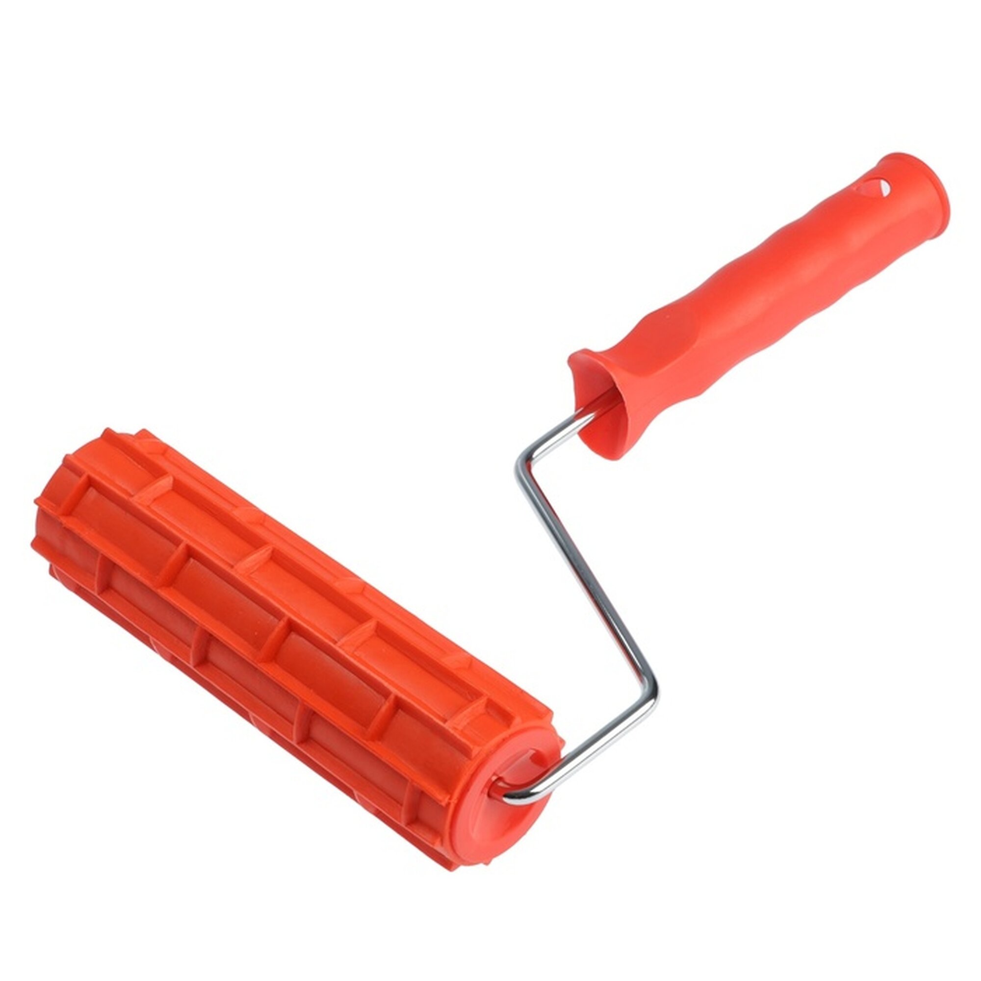 Валик декоративный тундра, резиновый, «кирпичи», рукоятка d=6 мм, 180 мм