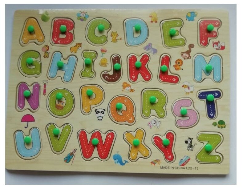 Рамка - вкладыш "Учим весело английский язык", 26 элементов