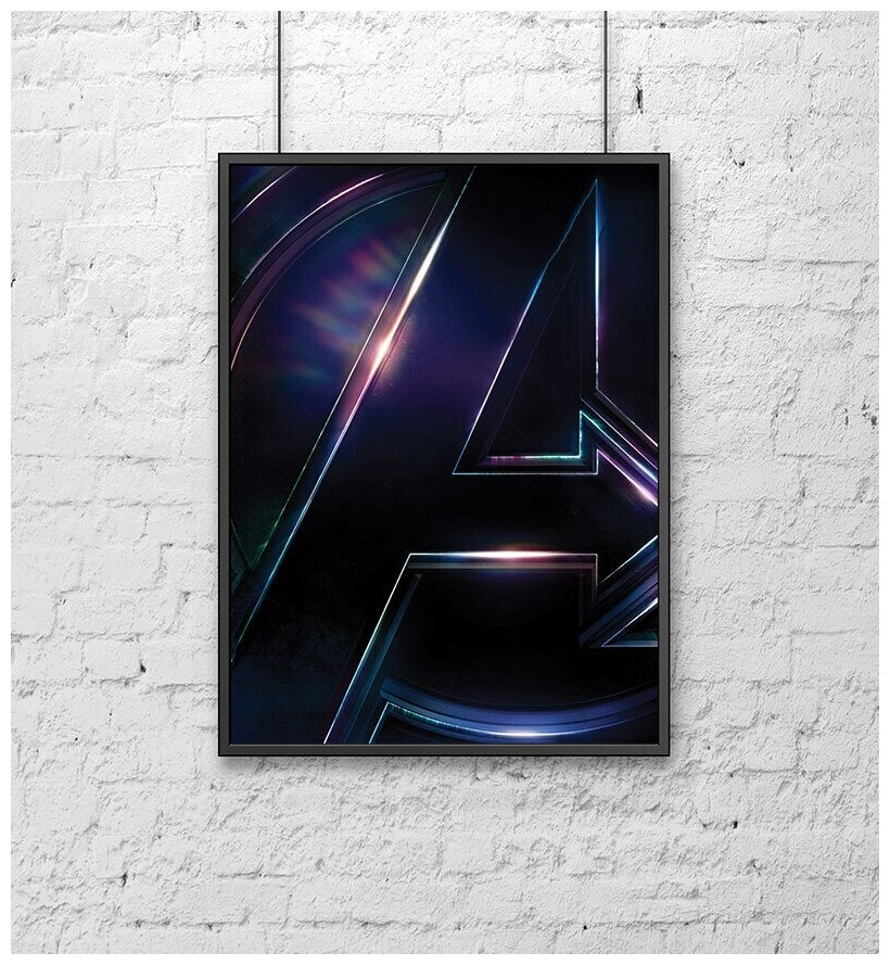Постер для интерьера на стену (30х40 см). Супергерои Мстители лого (Marvel)