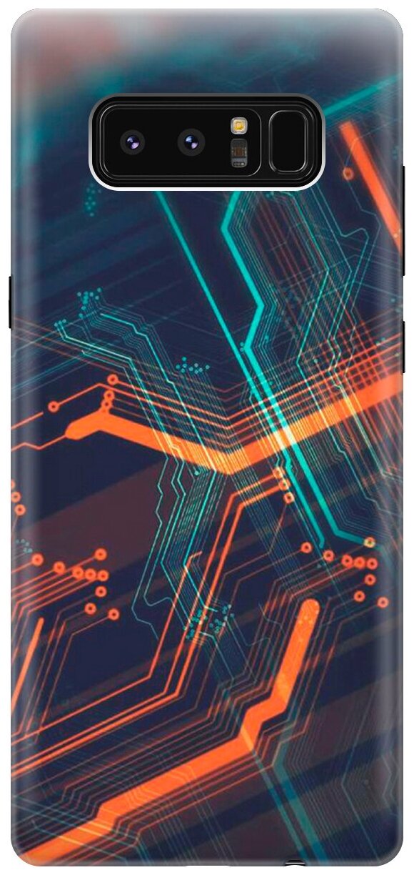 Силиконовый чехол Микросхема на Samsung Galaxy Note 8 / Самсунг Ноут 8