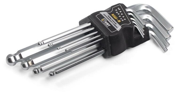 Набор шестигранных ключей с шаром КШ-9 | код 78368 | КВТ (1 шт.)