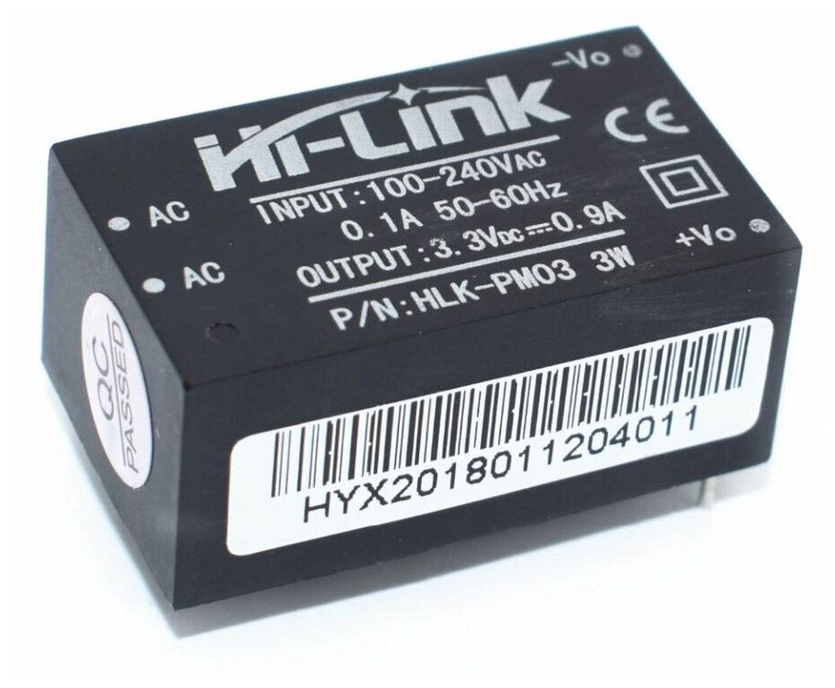 Источник питания AC-DC 220В в 3,3В (Hi-Link HLK-PM03)