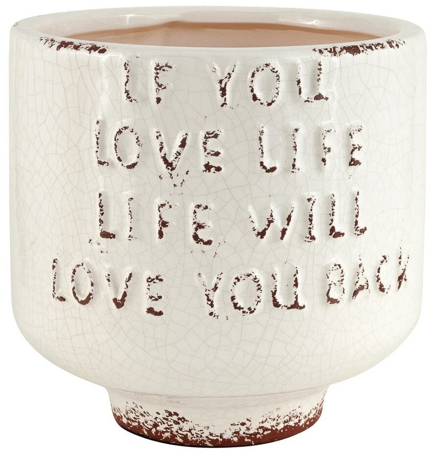 Ваза декоративная Decor of Today DS0433 "Антик", настольная, на ножке, керамика, 17x17 см