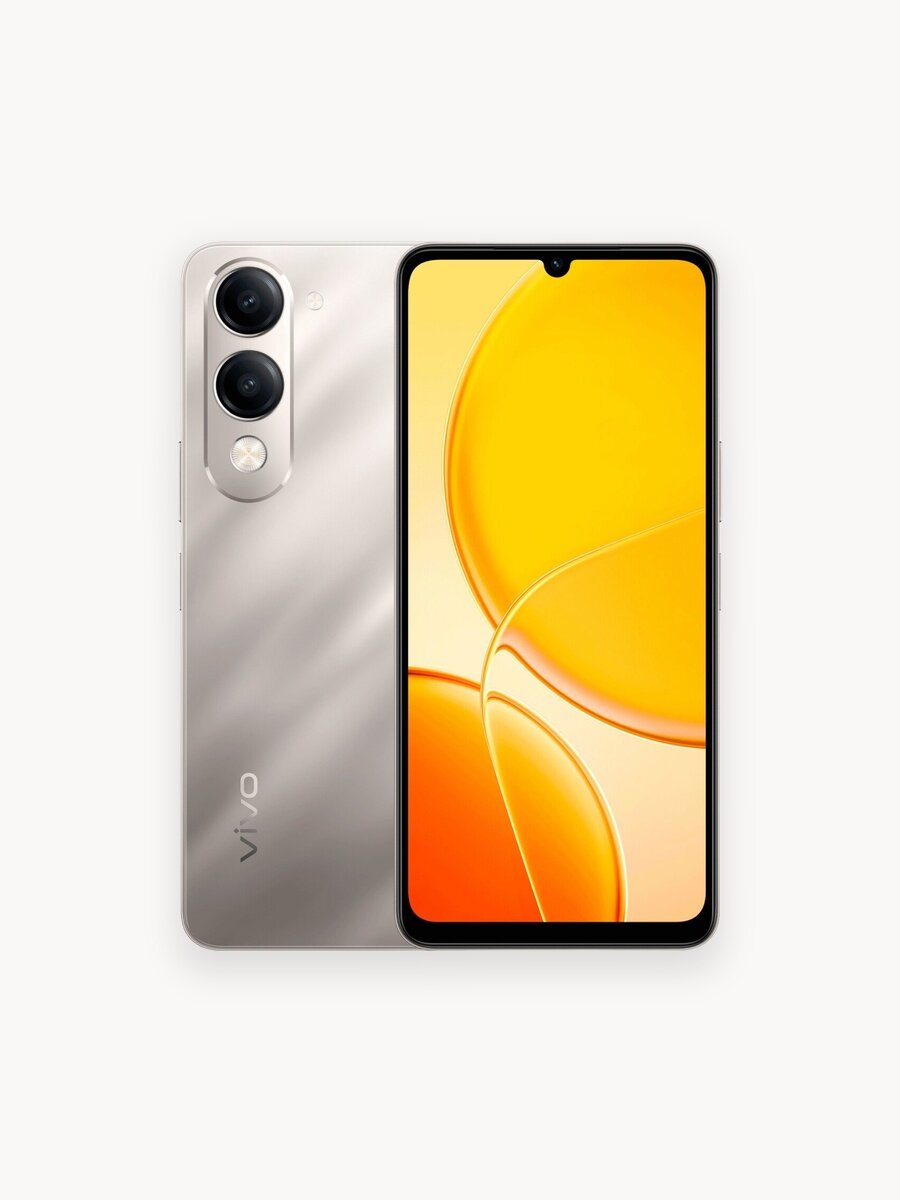 Смартфон vivo Y04 4+128 ГБ, Unisoc T7225, 6.74" IPS, золотой