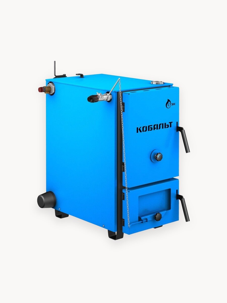 Котел твердотопливный Кобальт 35 стэн с водяным контуром для дома, дачи, производства и гаража