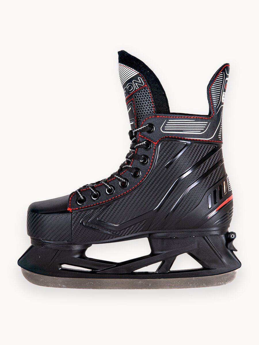 Хоккейные коньки раздвижные TechTeam Legion, чёрный, р.31-34