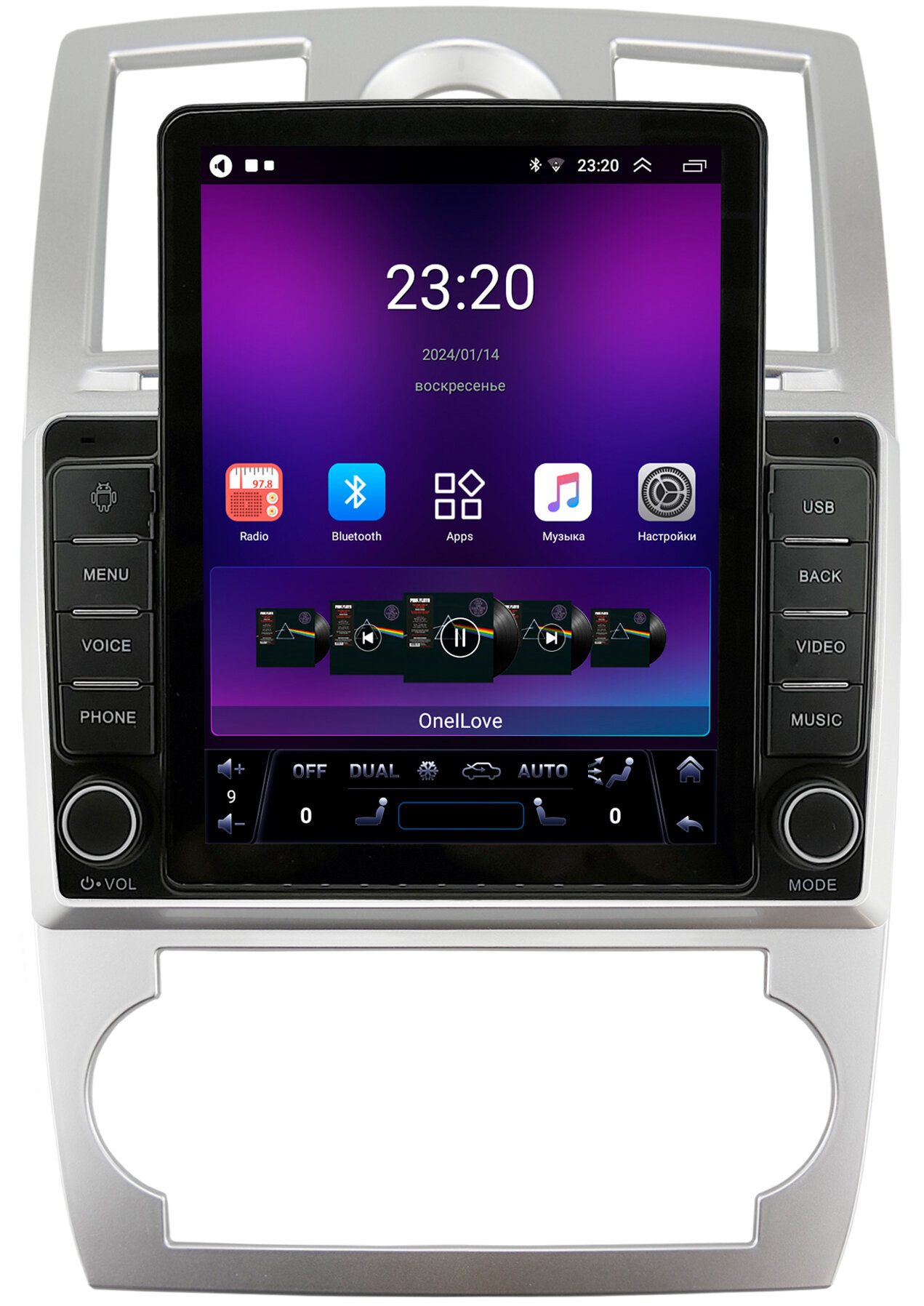 Штатная магнитола Chrysler 300C 2004-2011 Canbox GTR095-9112 на Android 10 (QLed, 4/64, DSP, CarPlay)