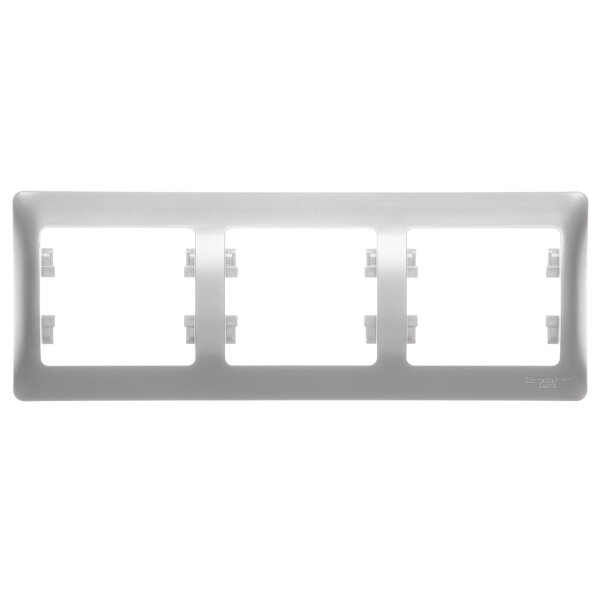 Рамка-3 Glossa GSL000303 горизонтальная алюминий Schneider Electric (2 шт. в комплекте)