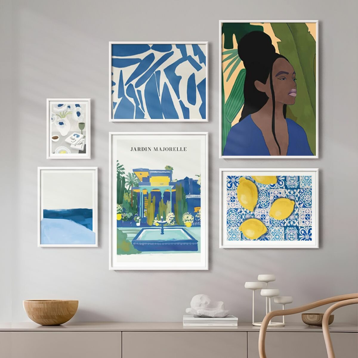 Постеры на стену для интерьера "Этнический" 6 шт, набор постеров, плакаты на стену, 28 Картин