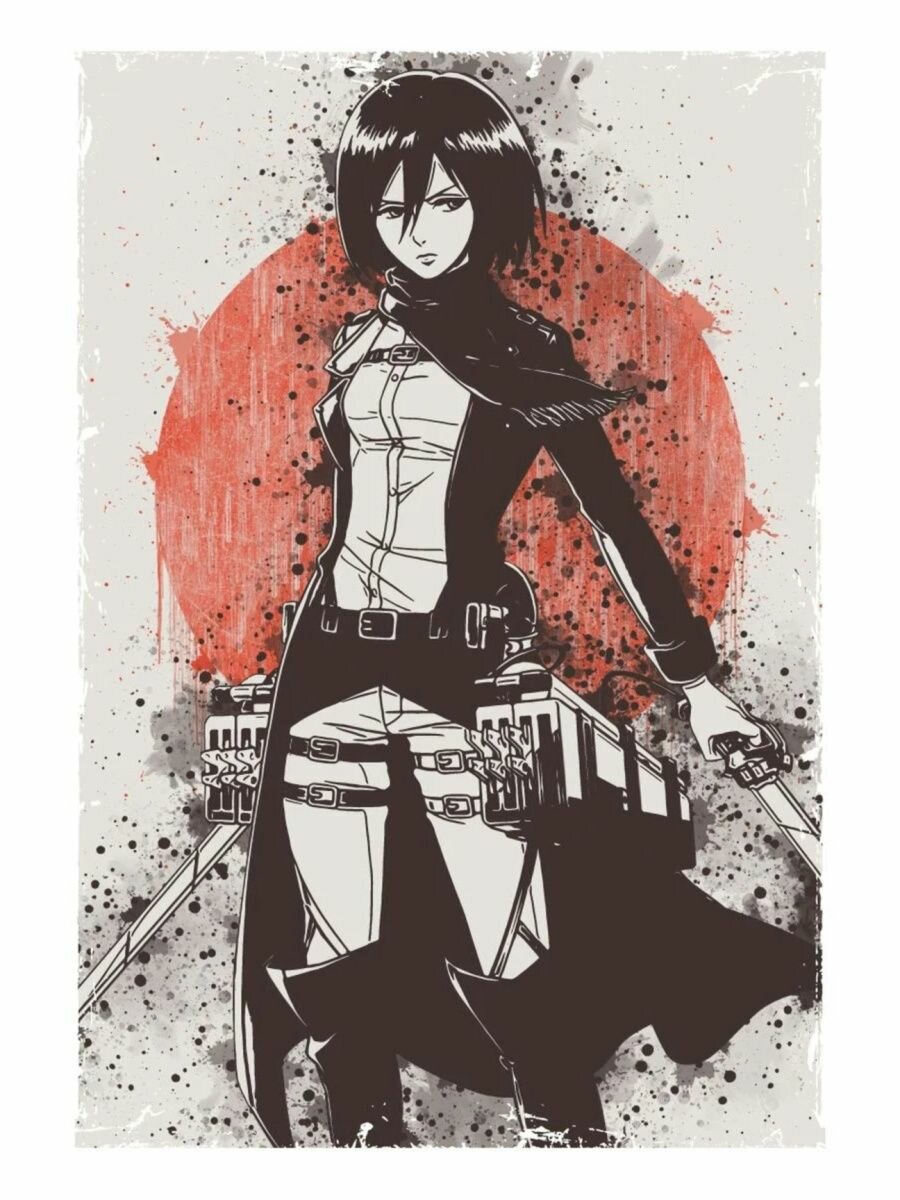 Постер "Attack On Titan. Микаса Аккерман"