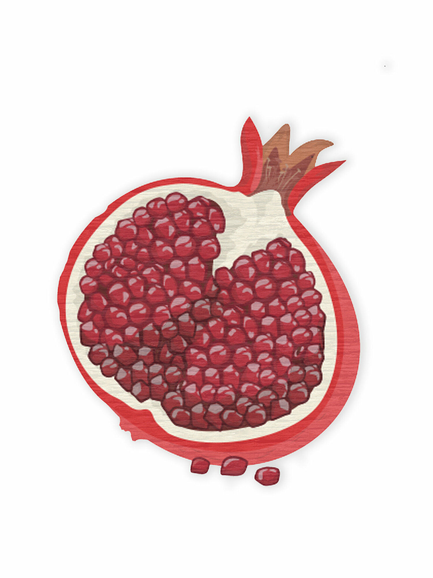 Значок деревянный MR.ZNACHKOFF "Гранат"