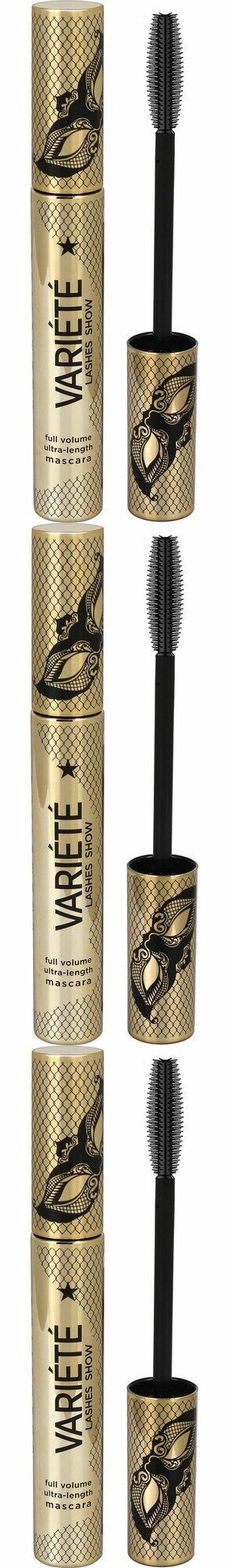 Eveline Cosmetics Тушь для ресниц Variete Lashes Show, объемная, черная, 10 мл, 3 шт.