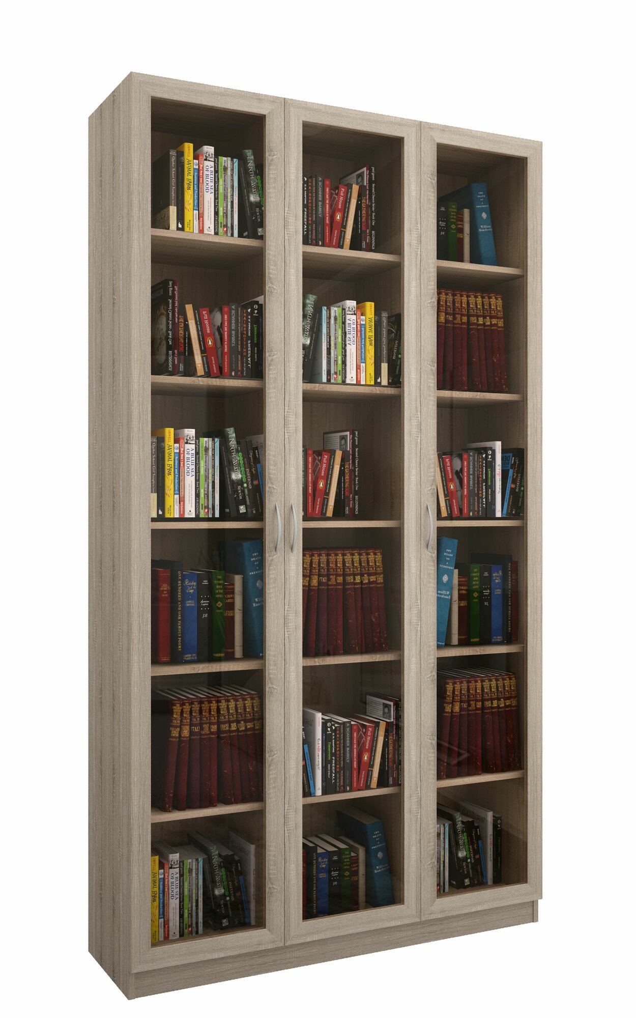 Книжный шкаф с полками Мебель на Руси "Библиограф 3.1" 120х200х40 Дуб Сонома