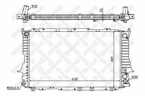 Радиатор системы охлаждения audi 100 a6 Stellox 1025053SX Vag: 4A0121251L 4A0121251Q 4AO121251K 4AO121251M 4AO121251R