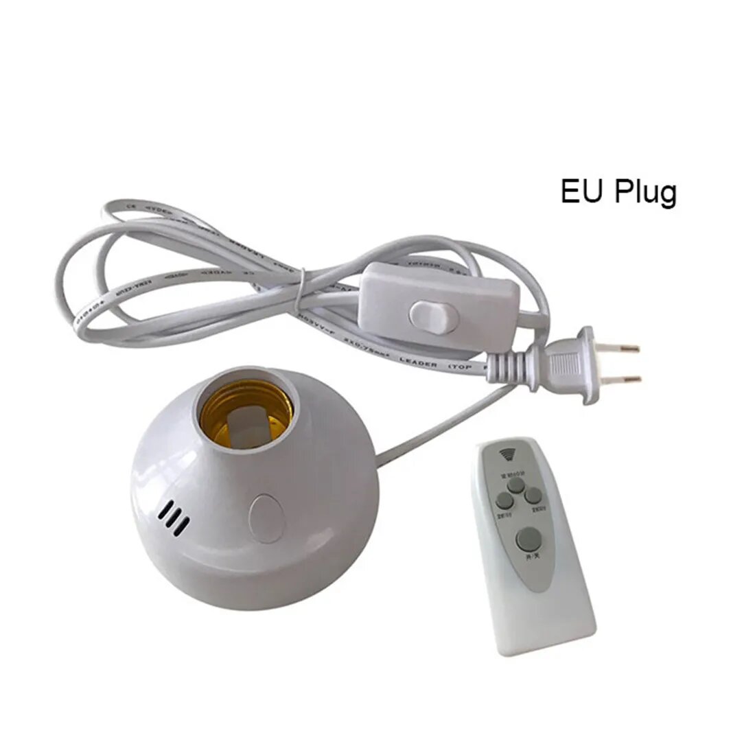 Пластиковый патрон E27 EU plug с таймером, 1 piece