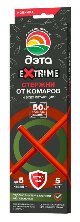 ДЭТА EXTRIME стержни от комаров и летающих насекомых 5 шт