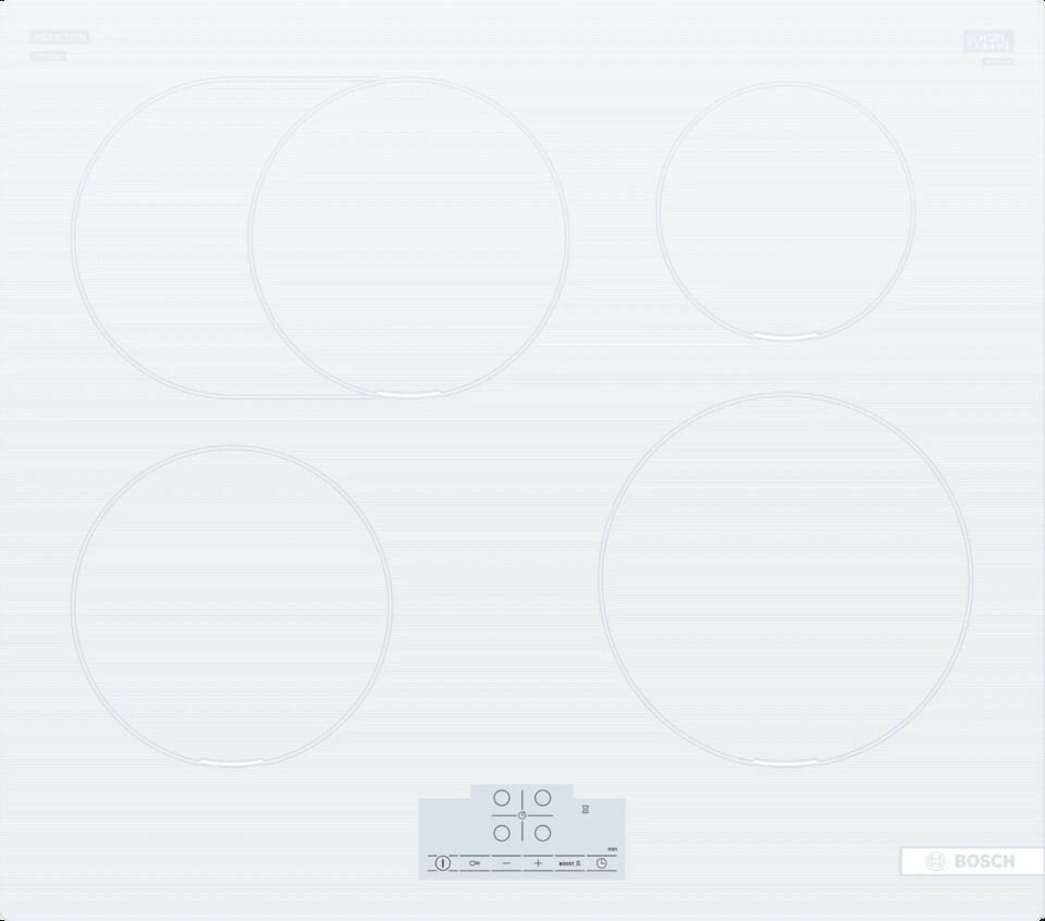 Индукционная варочная поверхность Bosch Serie 6 PIF612BB1E белый