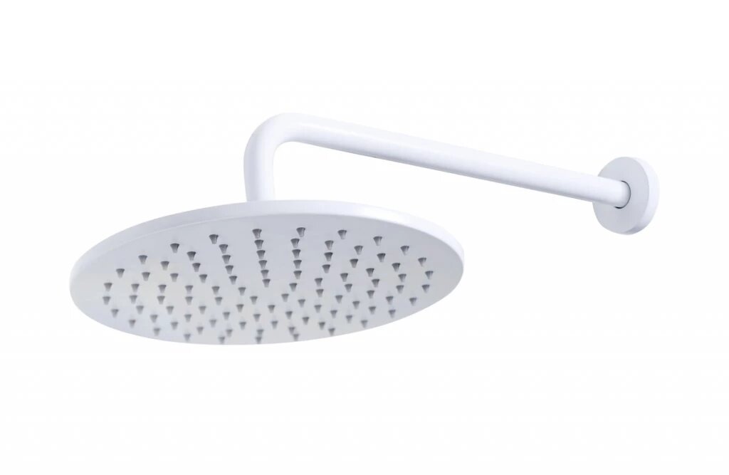 Czr-b-tdd-25-bio верхний душ с кронштейном диаметр 25 см, нержавейка исполнение белый матовый Cezares