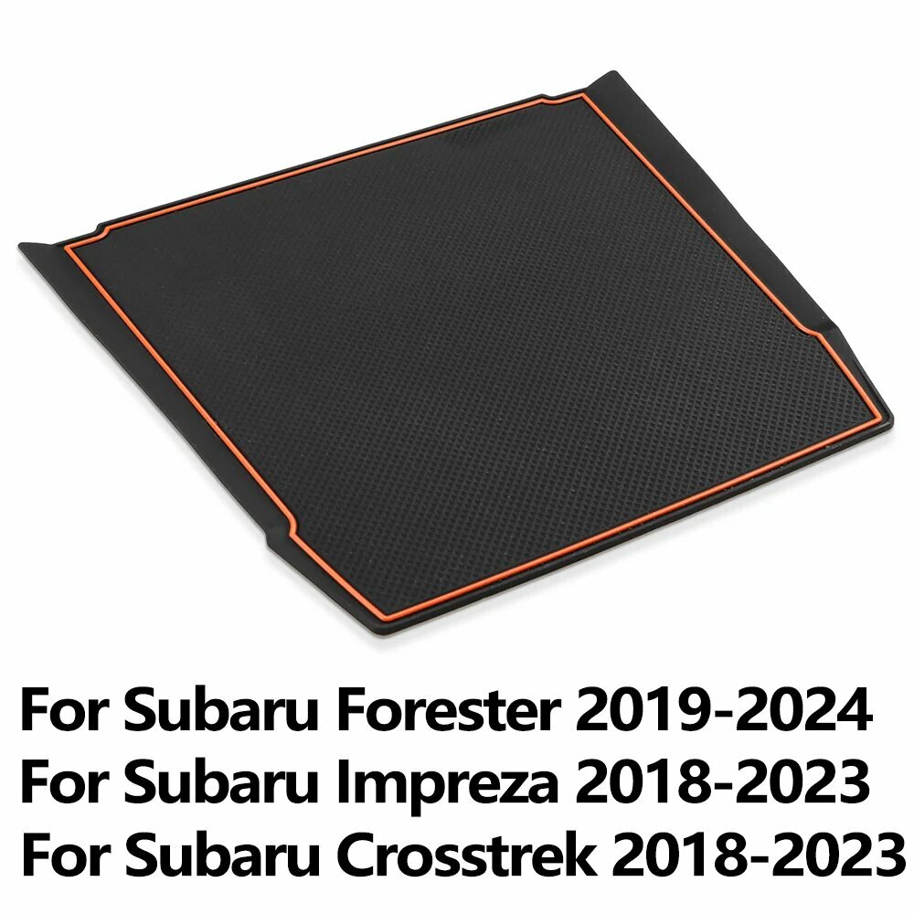 Автомобильный центральный коврик для приборной панели Subaru Forester 2019 2020 2021 2022 2023 2024, противоскользящий защитный коврик для телефона Orange For 2018-23