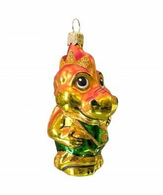 Игрушка на елку Игрушка (дракончик) 8см красный