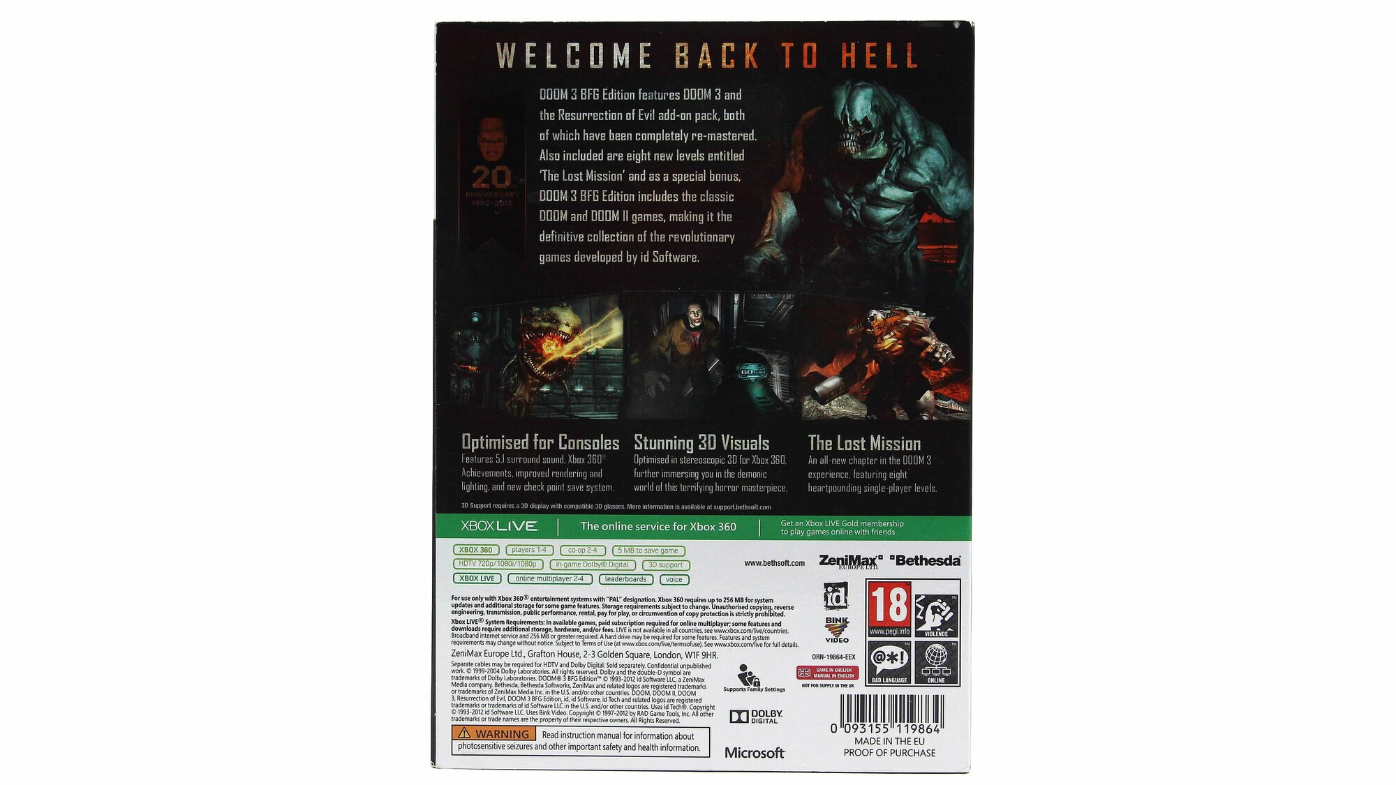 Doom 3 BFG Edition (Xbox 360) — фото 1