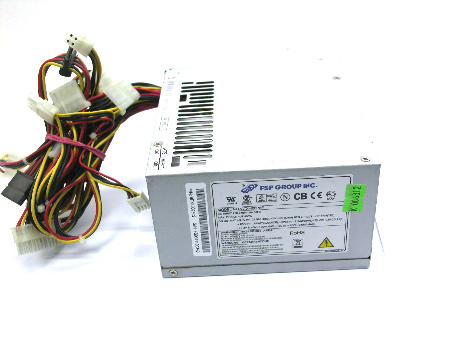 Блок питания 400W FSP ATX-400PAF 24+4/2SATA/80fan ATX