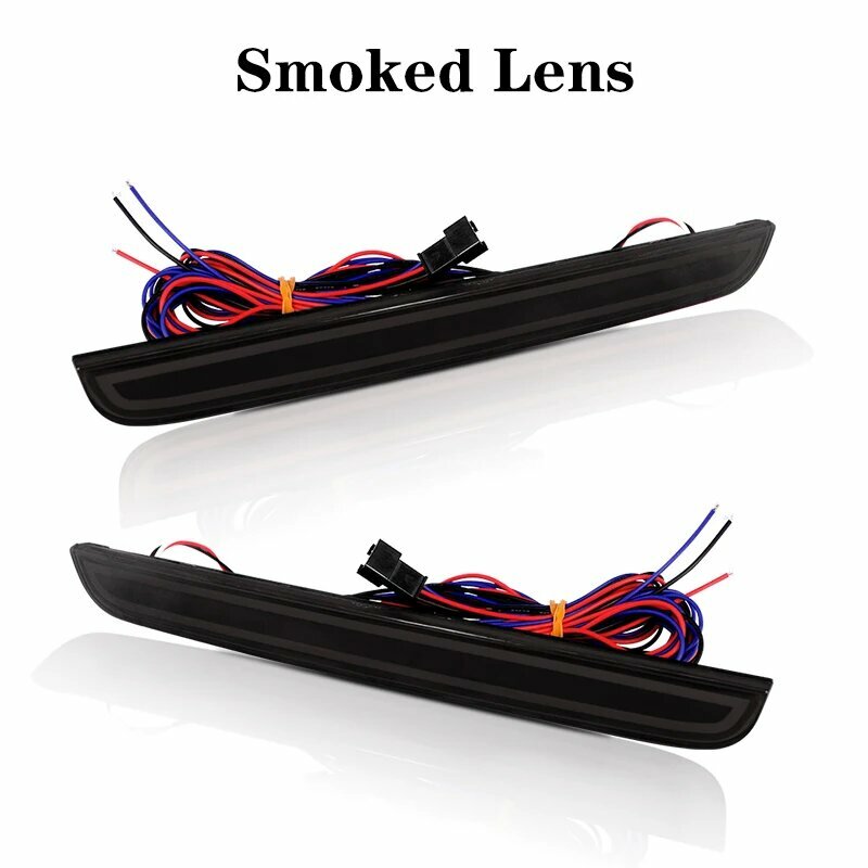 IJDM 3D оптические стильные красные фонари для заднего бампера, задние фонари и задние противотуманные фары для 2015-2019 Dodge Challenger