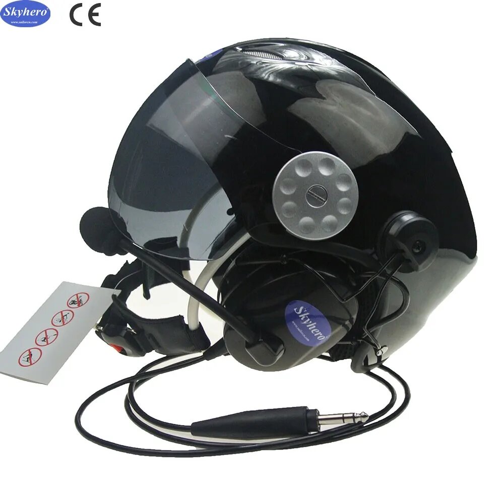 Skyhero авиационный шлем черный, размер L 59-60см