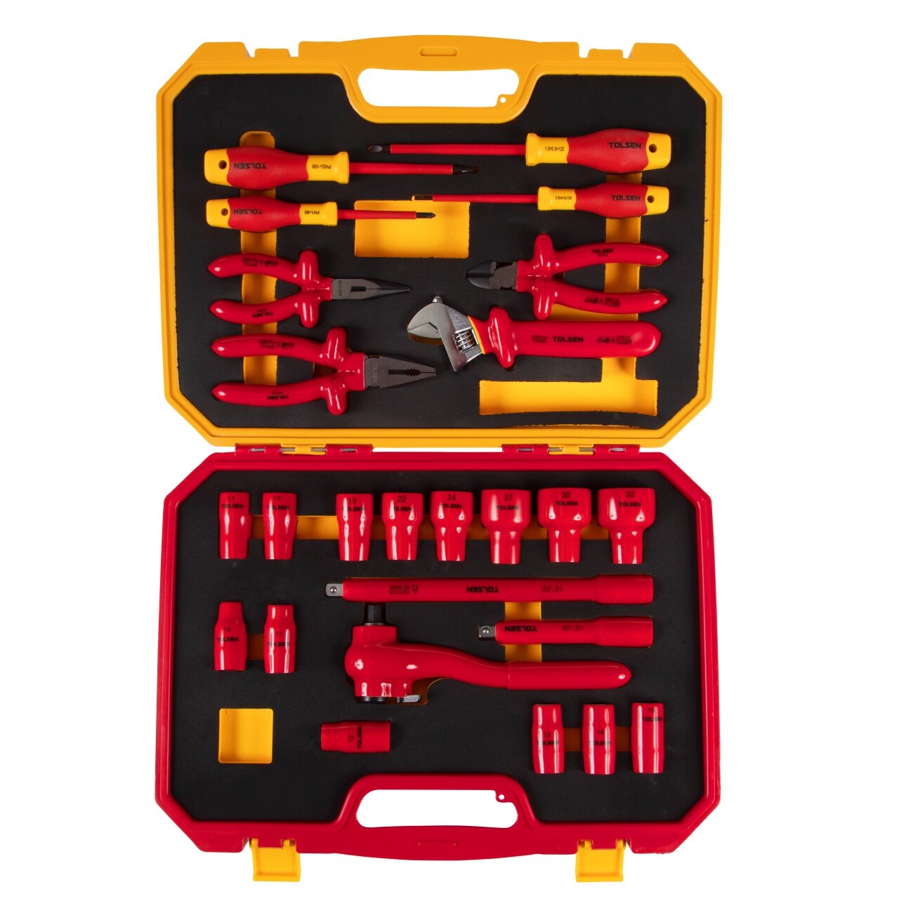 Набор инструментов диэлектрических TOLSEN 25 предметов, универсальный TTV83825