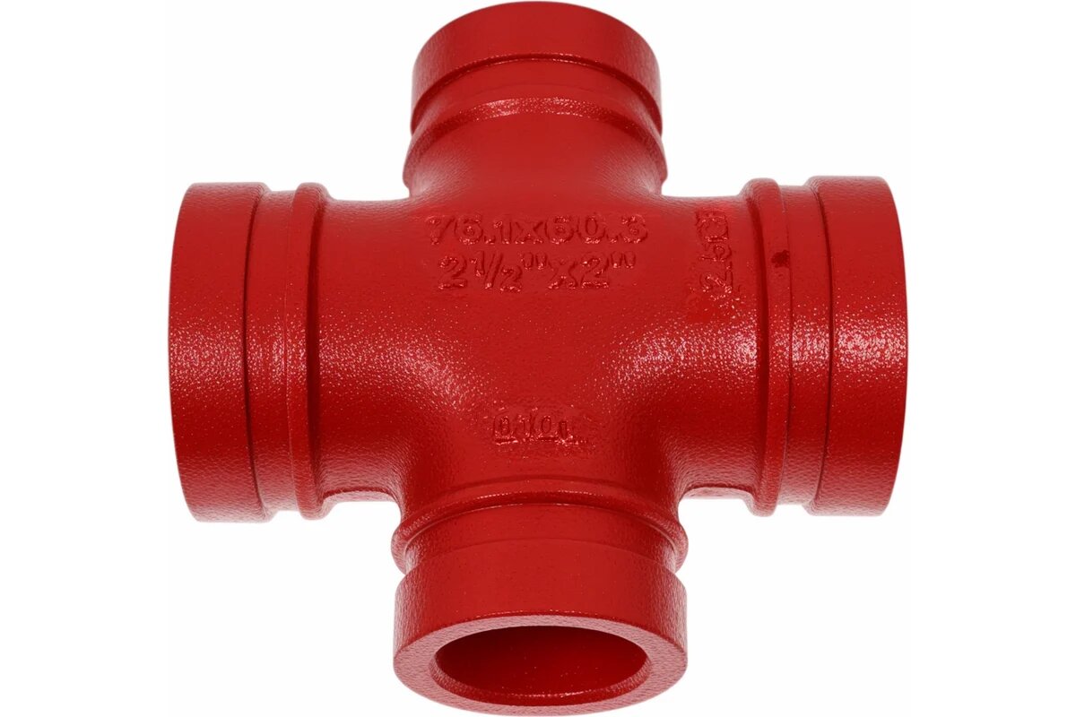 GROOVEX Переходная крестовина под муфту 2 1/2'x2', 76x60 мм, ДУ 65x50 мм KPM7660