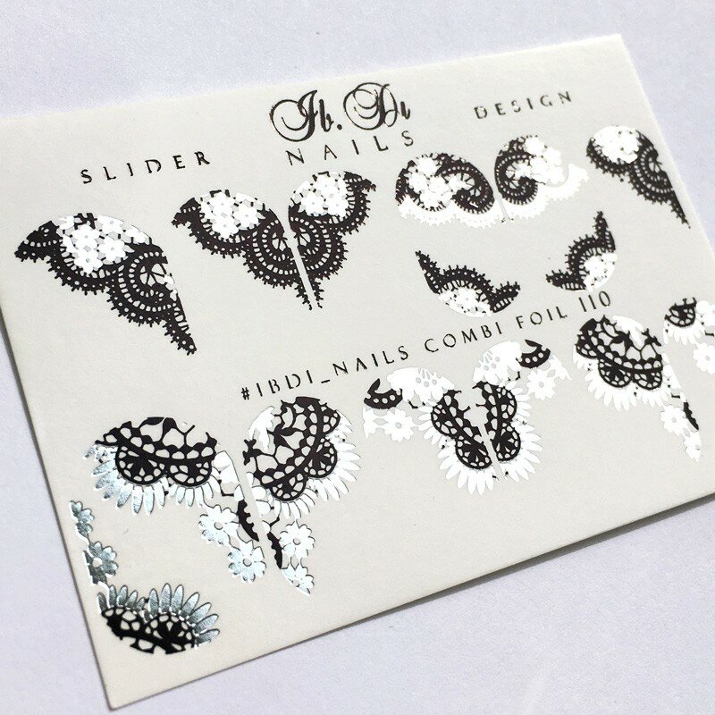 Фольгированный слайдер ibdi COMBI FOIL №110 (серебро+черный)
