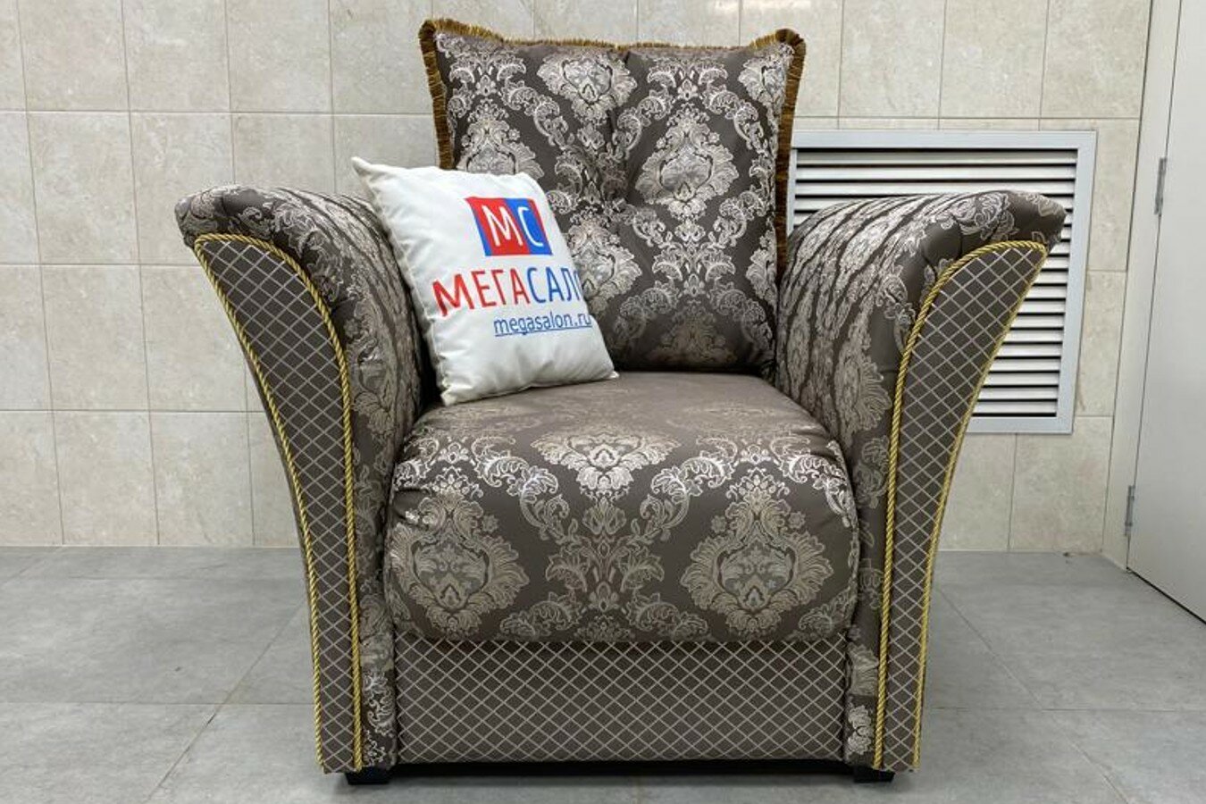 Кресло для отдыха Амели Кросс vivaldi Жаккард, 100х90х72 см