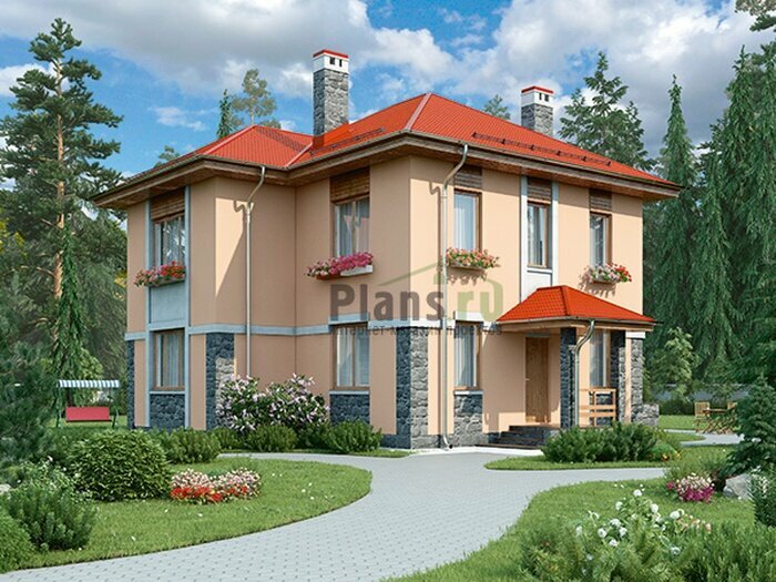 Проект дома Plans-74-53 (131 кв. м, кирпич)