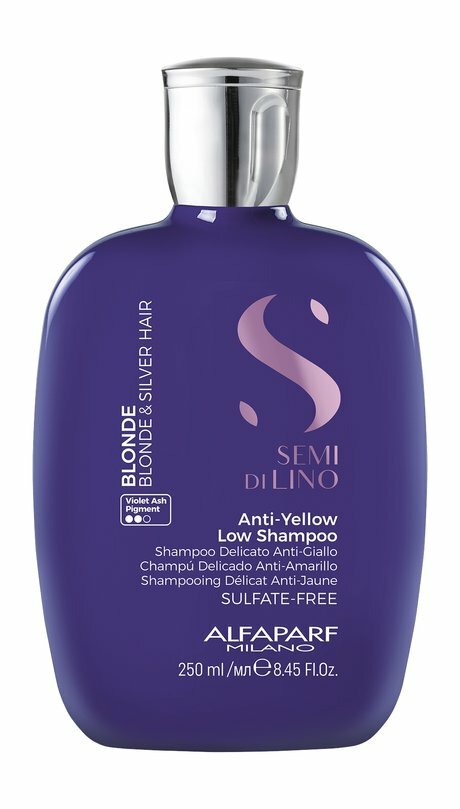Alfaparf Milano Semi di Lino Blonde Anti-Yellow Low Shampoo Шампунь для нейтрализации нежелательных желтых оттенков волос 250мл